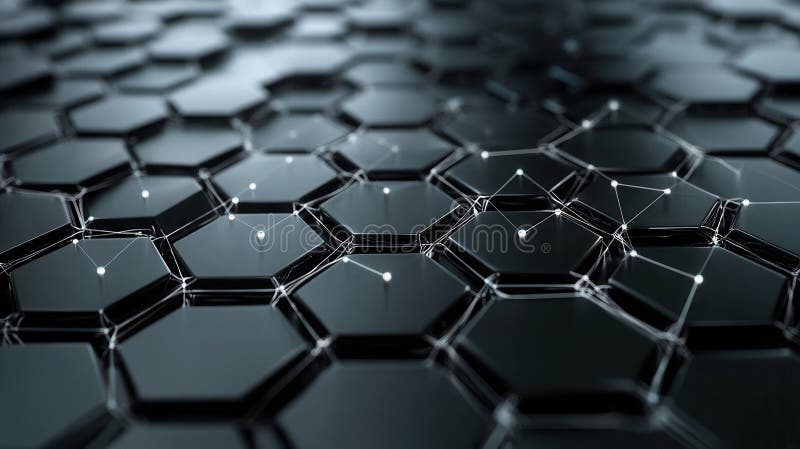Hexagonal Pattern with Connection Lines Representing Technology and ...