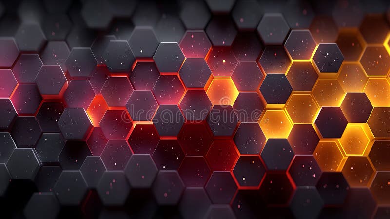 Hexagonal Pattern Creating a Honeycomb-like Structure. Dark Hexagons are Stock Illustration ...