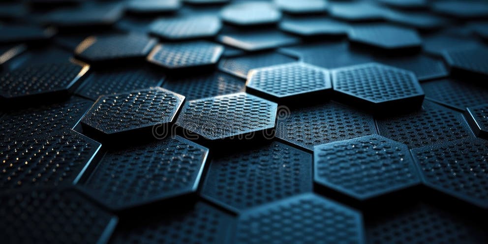 Hexagonal Pattern Design Showcasing Dark Carbon Fiber Texture for a ...