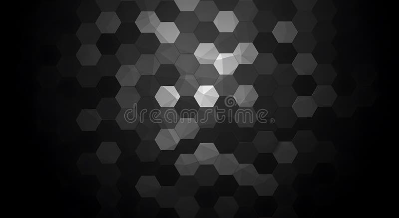 Hexagonal Pattern Featuring a Gradient of Grayscale Tones, from Black ...