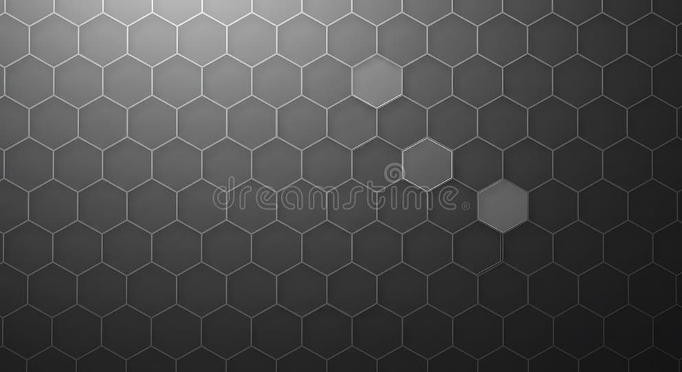 Hexagonal Pattern of Interlocking Shapes on a Dark Gray Background. the ...