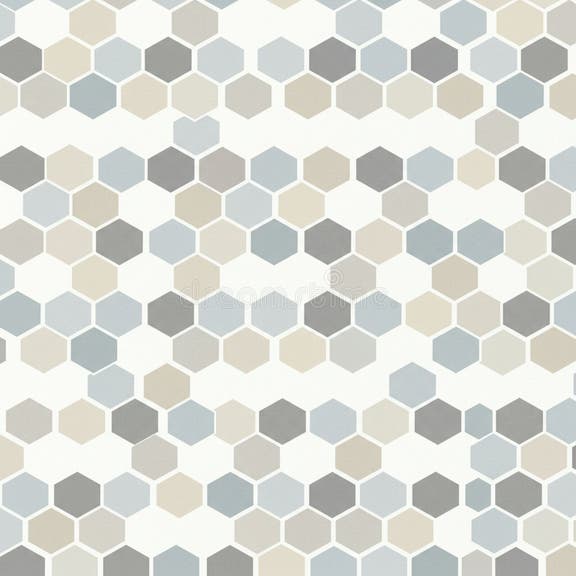 Hexagonal Pattern with Interlocking Shapes in a Soft, Muted Color ...