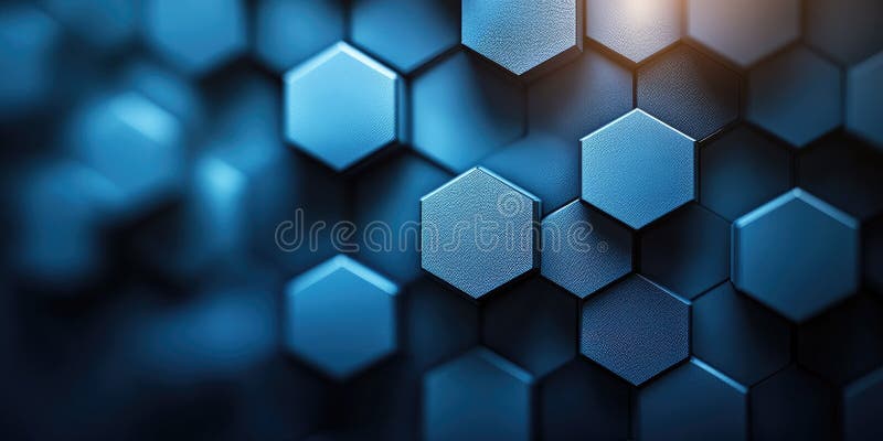 Hexagonal Pattern in Shades of Blue Creates a Modern and Dynamic Visual ...