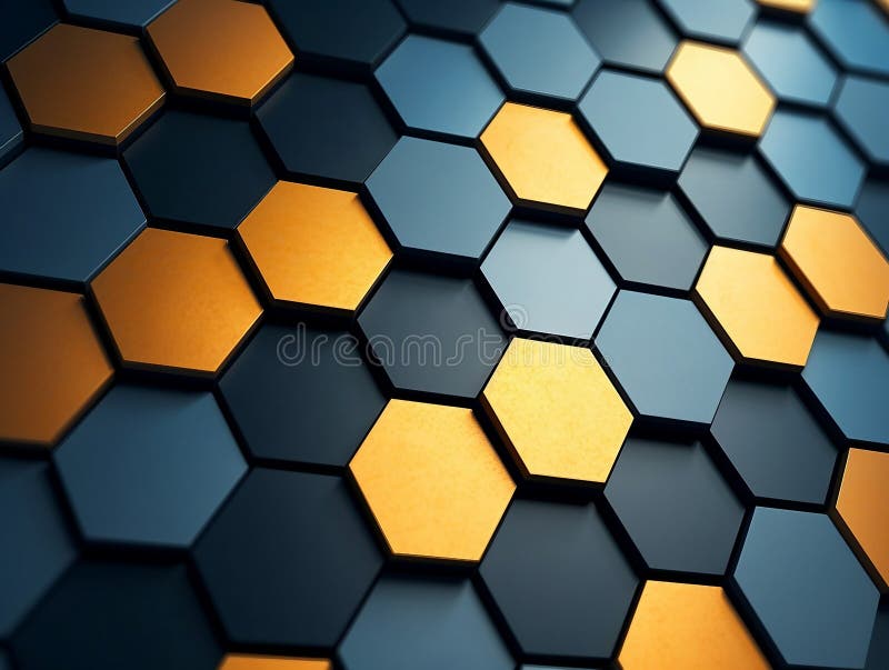Hexagonal Pattern with Vibrant Colors and Sparkling Details, Perfect ...
