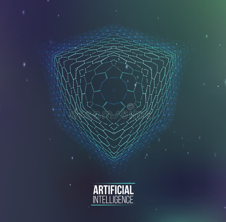 Hexagonal AI Network Visualization Stock Vector - Illustration of ...
