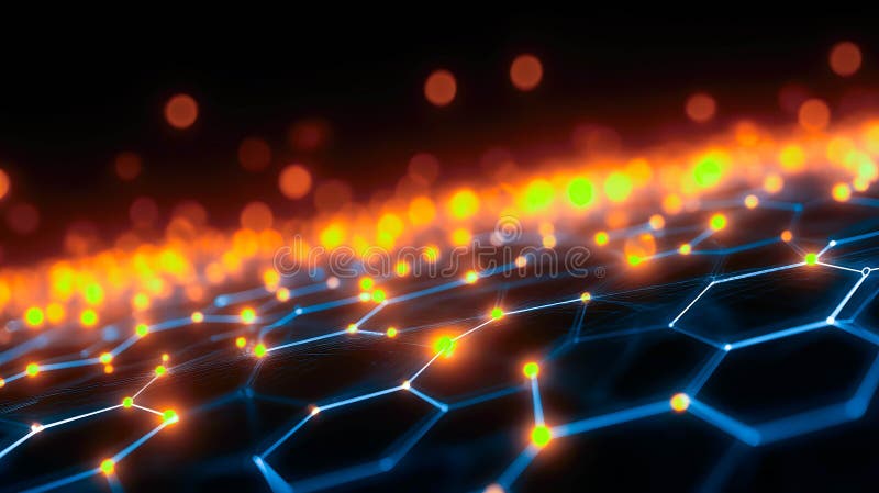 Exploring the Intricate Design of Blockchain Technology with Glowing ...