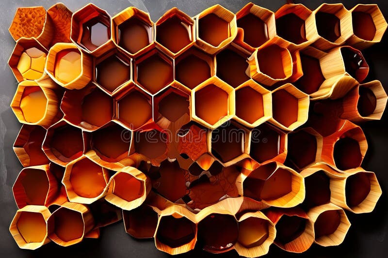 Hexagonal Patterns Hexagons in Different Sizes and Colors Creati Stock ...