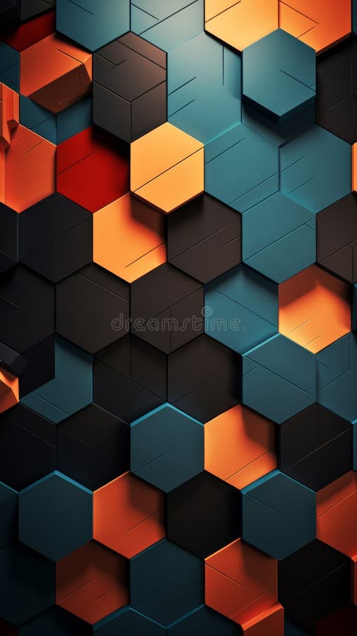 Hexagonal Patterns Material Structure Background - Generative AI Stock ...