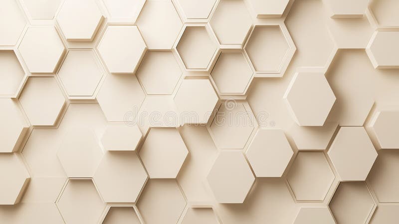 Hexagonal Patterns in Neutral Tones Create a Modern, Textured Wall ...