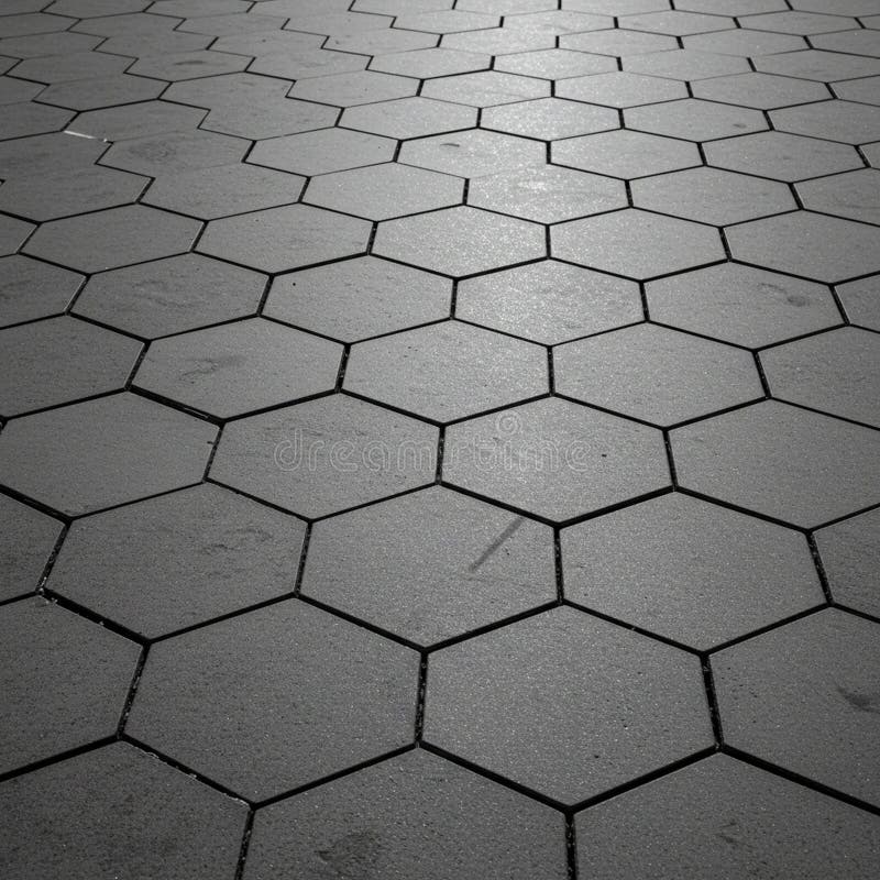 Hexagonal Pavement Tiles Create a Uniform, Geometric Pattern on the ...