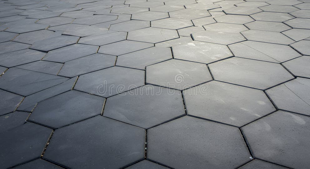 Hexagonal Paver Surface Creates Modern and Geometric Pavement Design ...