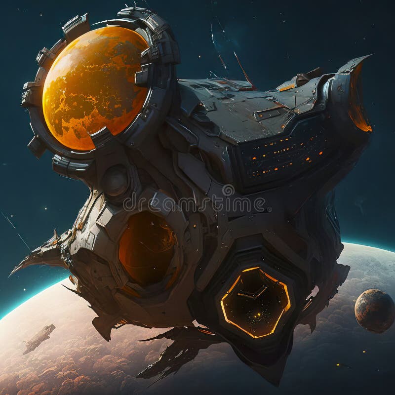 Hexagonal Pirate Space Base Stock Illustrations – 1 Hexagonal Pirate ...