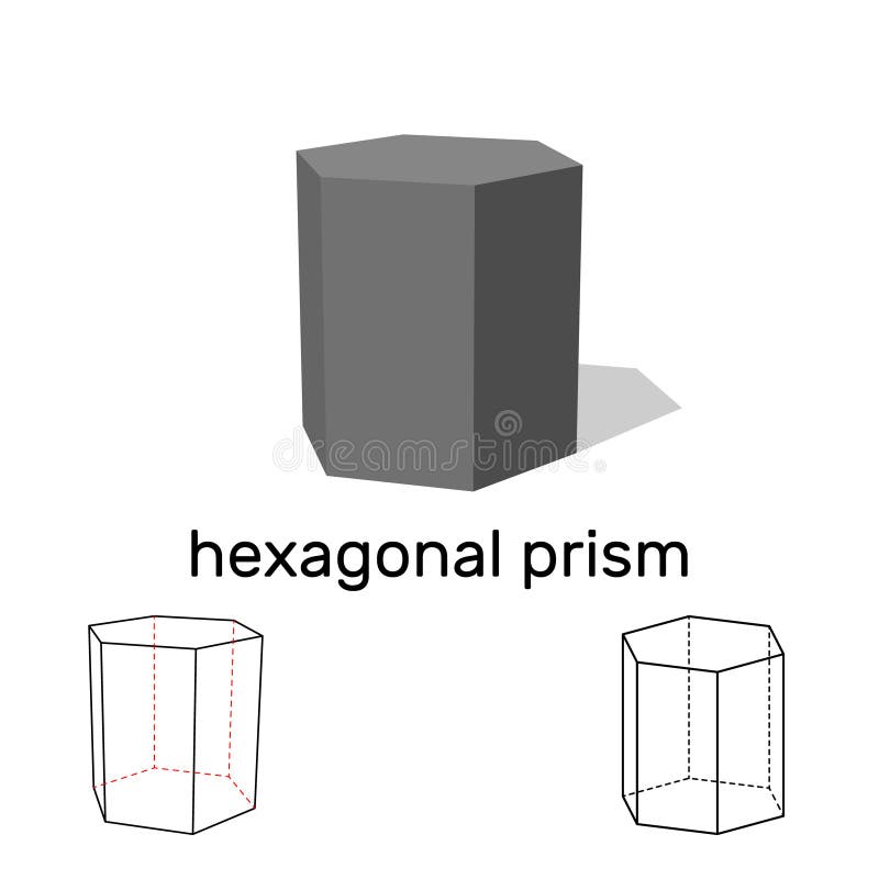 Hexagonal Prism. Geometric Shape. Isolated on White Background Stock ... Hexagonal Prism. Geometric Shape. Isolated on White Background Stock ...