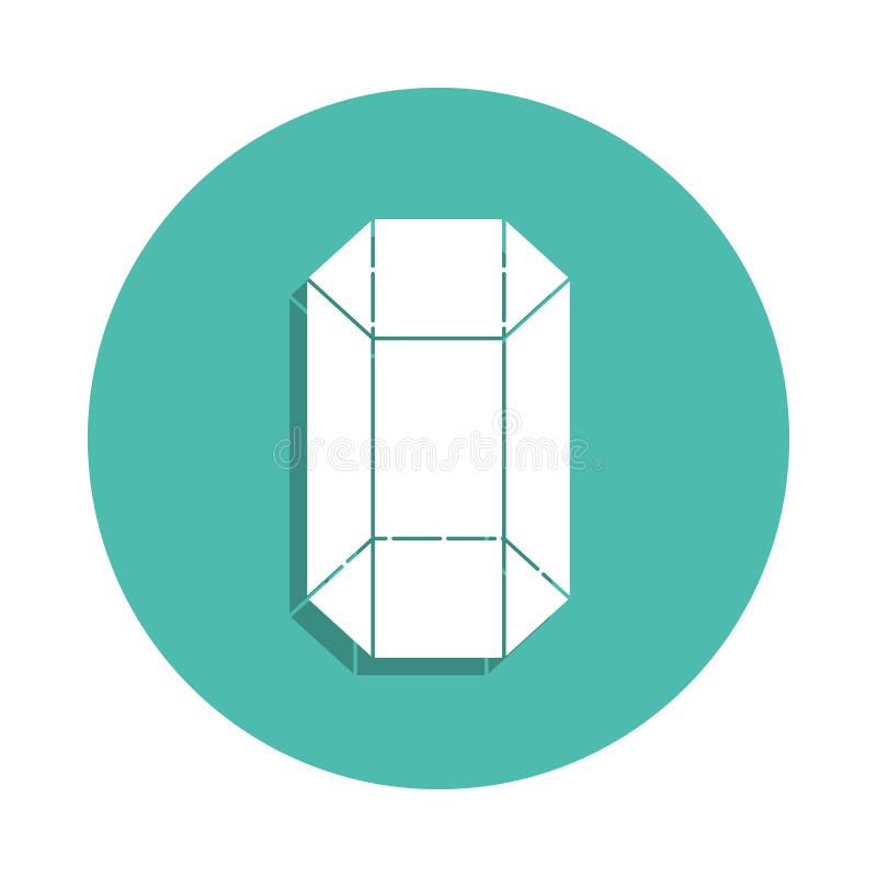 Hexagonal Prism Icon. Elements of Geometric Figure in Badge Style Icons ...