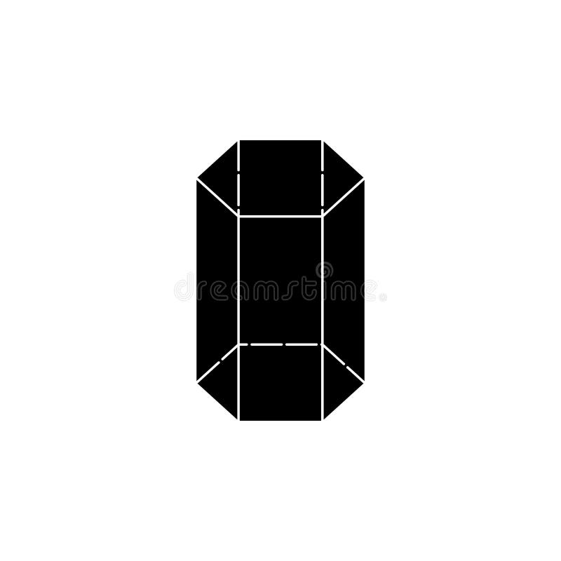 Hexagonal Prism Icon. Elements of Geometric Figure Icon for Concept and ...