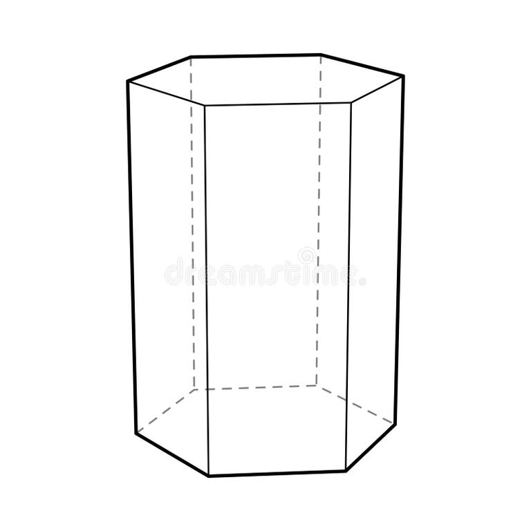 Hexagonal Prism Stereometric Composition Stock Vector - Illustration of ...