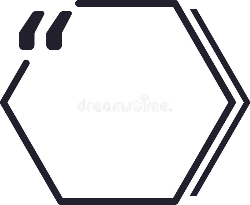 Hexagonal Quote Frame with Quotation Marks is Suggesting a Conversation ...