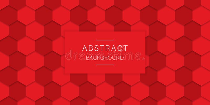 Hexagonal Red Futuristic Background. Bright Hex Texture. Light Red ...