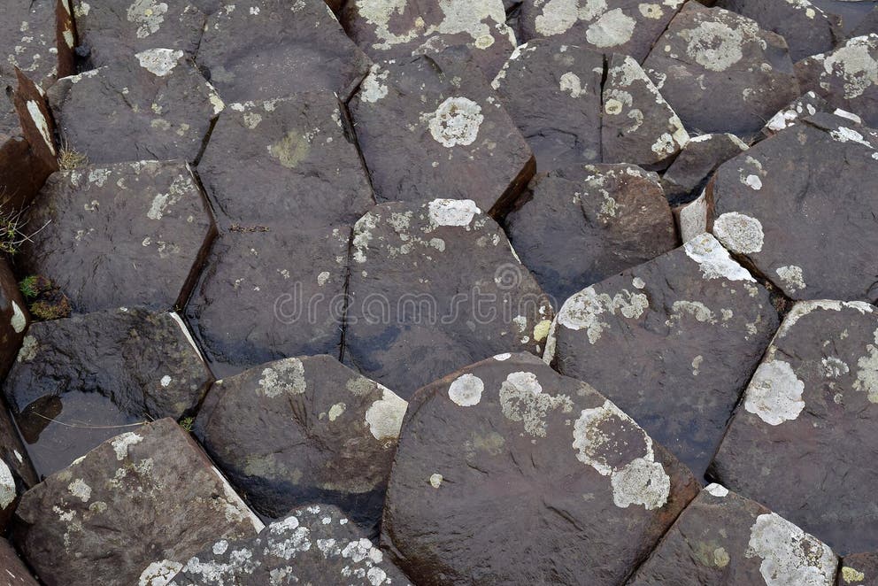 Hexagonal Rocks Texture Pattern Stock Image - Image of geologic ...