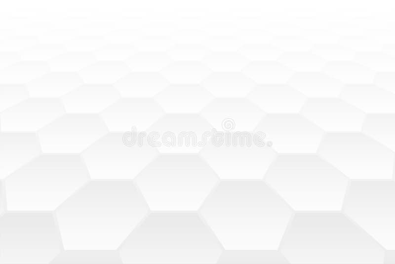 Hexagonal Shape 3d Perspective Style White Background Design Stock ...