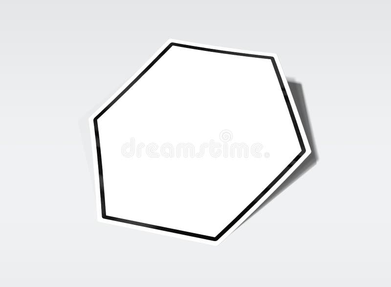 Hexagonal Shaped Sticker Mockup Isolated on White 3D Rendering Stock ...