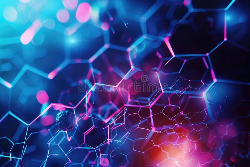 Close-up of Bunch of Hexagons Stock Illustration - Illustration of ...