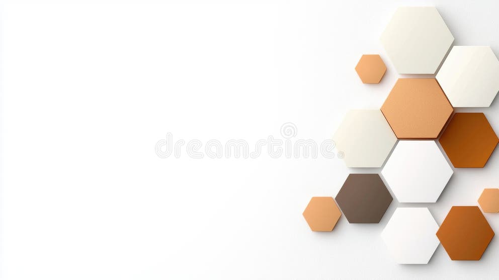 Hexagonal Shapes in Various Shades of Brown and White Arranged in a ...