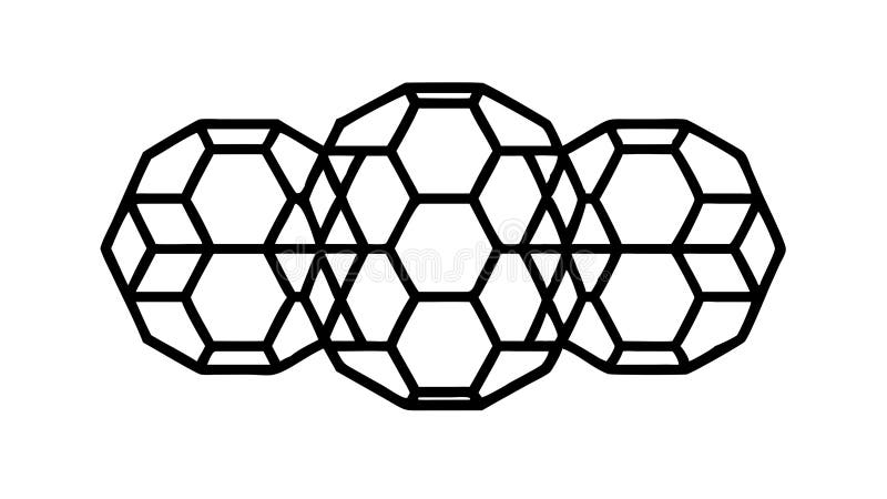 Hexagonal Soccer Balls for Sport and Teamwork, Vector Design Generative ...