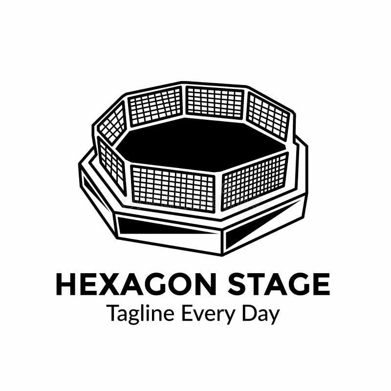 Hexagonal Stage Logo Design Template Stock Illustration - Illustration ...