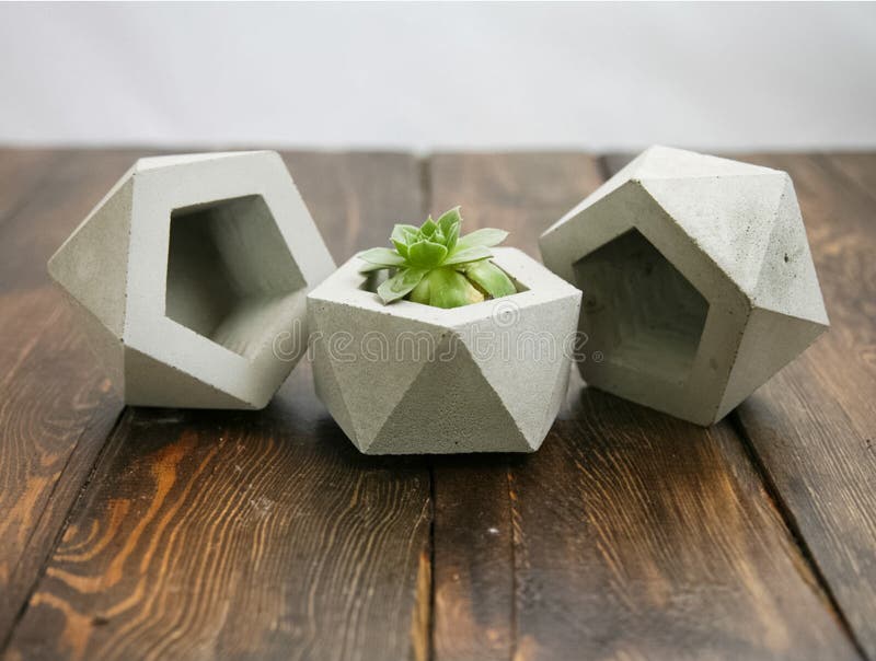 Hexagonal Stone Pot for Flowers Stock Image - Image of gravel, growth ...