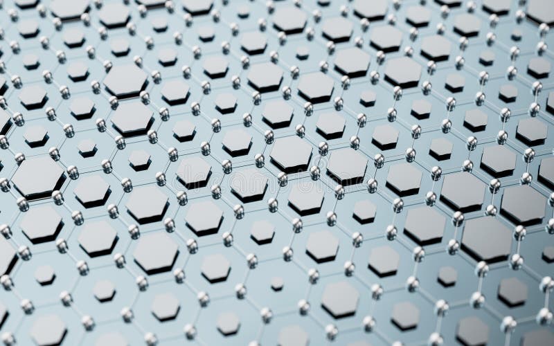 Hexagonal Structure Background, 3d Rendering Stock Illustration ...