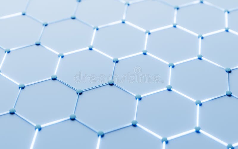Hexagonal Structure Background, 3d Rendering Stock Illustration ...