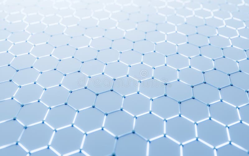Hexagonal Structure Background, 3d Rendering Stock Illustration ...