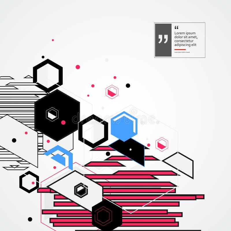 Hexagonal Structure Lattice. Geometric Abstract Background. Chemistry ...