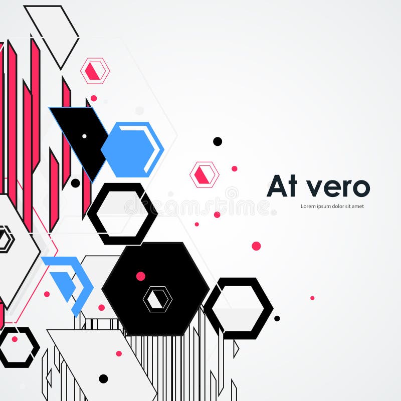 Hexagonal Structure Lattice. Geometric Abstract Background. Chemistry ...