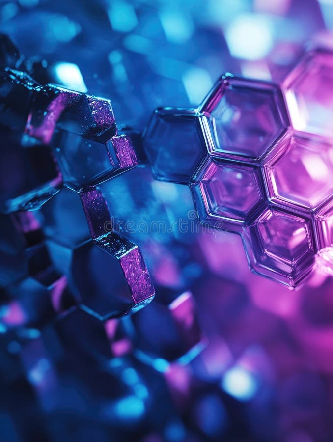 Close-up of Hexagon Cluster Stock Illustration - Illustration of ...
