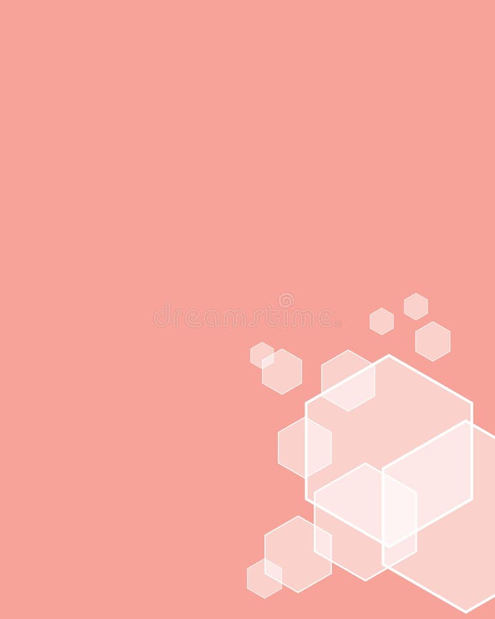 Hexagonal Technology Abstract on Orange Background. Design for Science ...