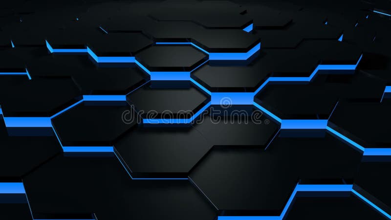 Hexagonal Technology Background Loop Stock Video - Video of motion ...