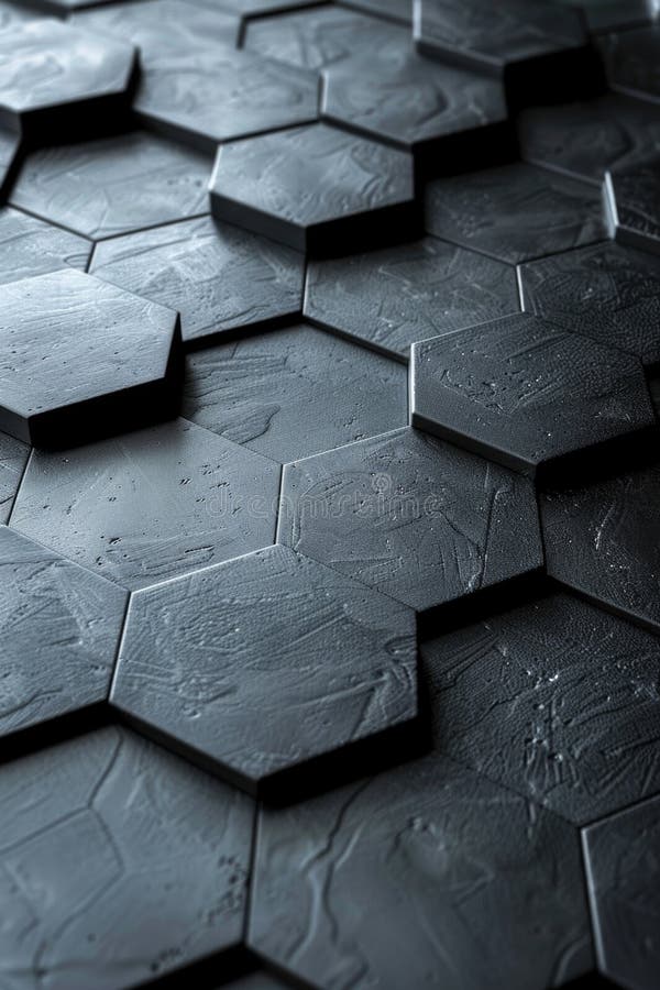 Hexagonal Tile Floor Close Up Stock Photo - Image of material ...