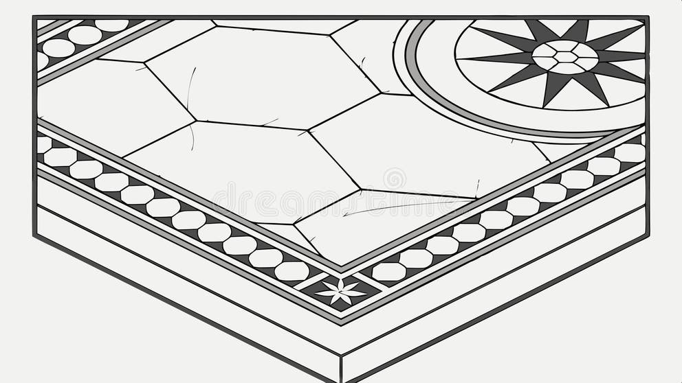 Hexagonal Tile Flooring Pattern, Geometric Design and Interior Decor ...