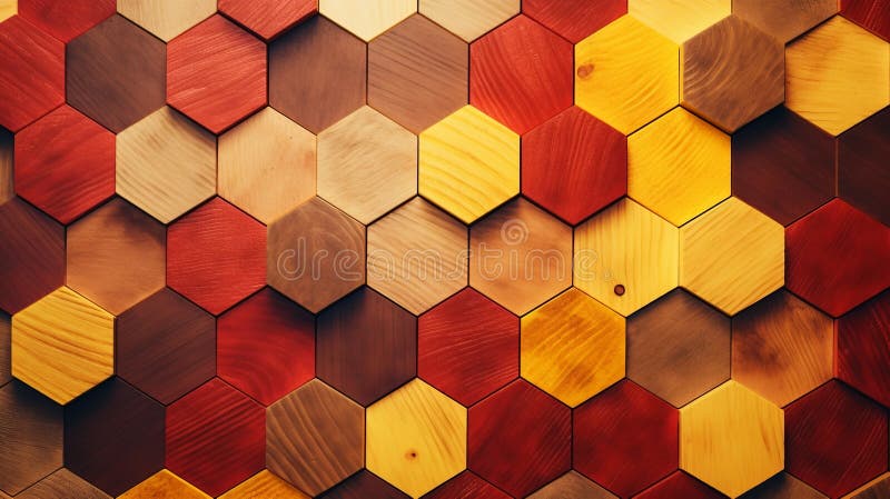 Hexagonal Tile Wallpaper with Lighting Design Background Stock ...
