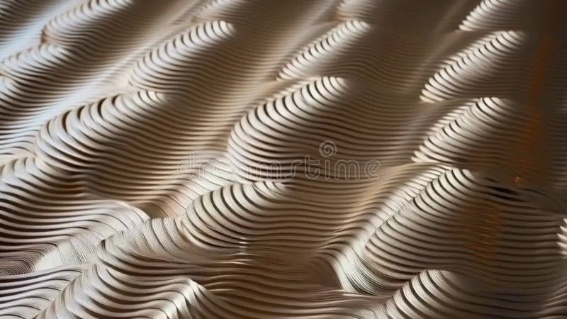Hexagonal Tiles Animating in Wave Motion with Metallic Finish Stock ...