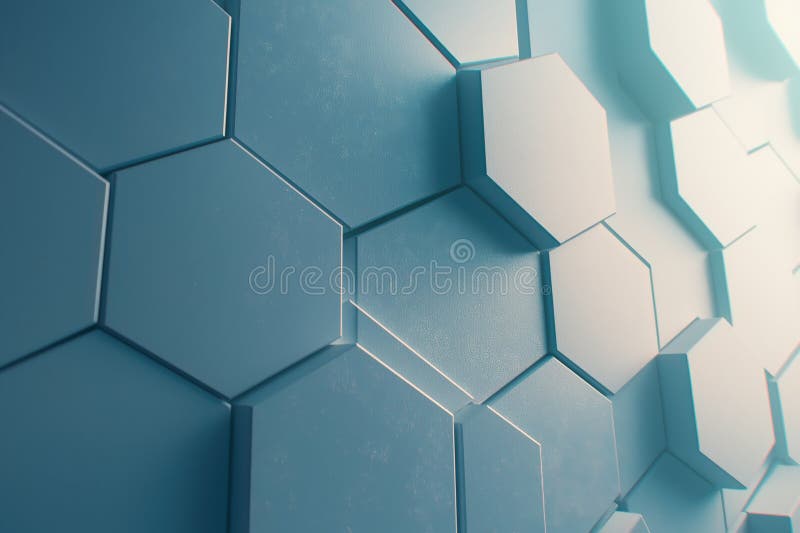 Hexagonal Tiles Create a Modern and Textured Wall Design in a Bright ...