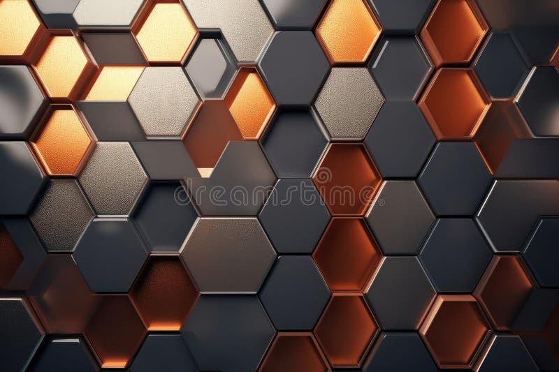 Hexagonal Tiles: Polished Mosaic Masterpiece. Stock Image - Image of ...