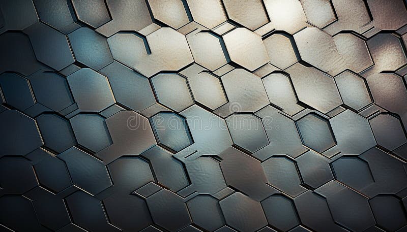Hexagonal Titanium Texture Close-Up Stock Illustration - Illustration ...