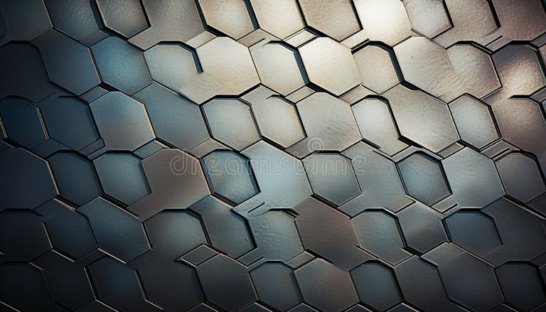 Hexagonal Titanium Texture Close-Up Stock Illustration - Illustration ...