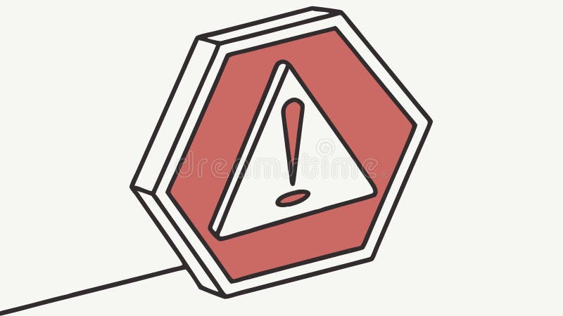Hexagonal Warning Sign with an Exclamation Mark, Vector Hazard Symbol ...