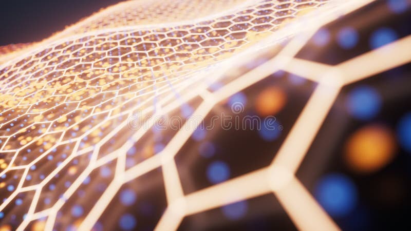 Hexagonal Wave Grid Background, 3d Rendering Stock Video - Video of ...