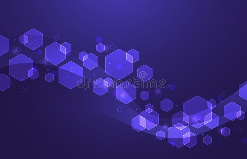 Hexagonal Wave Structure. Futuristic Geometric Molecular Cells ...