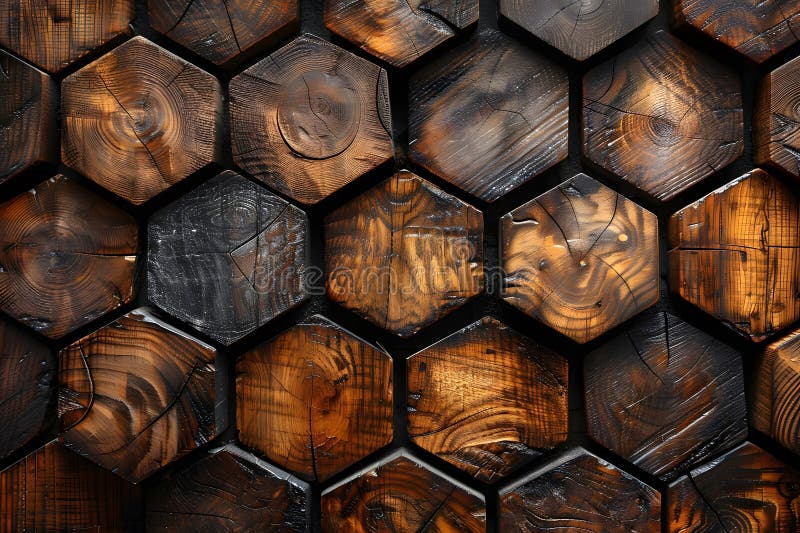 Hexagonal Wooden Pattern Texture for Rustic Interior Design and ...